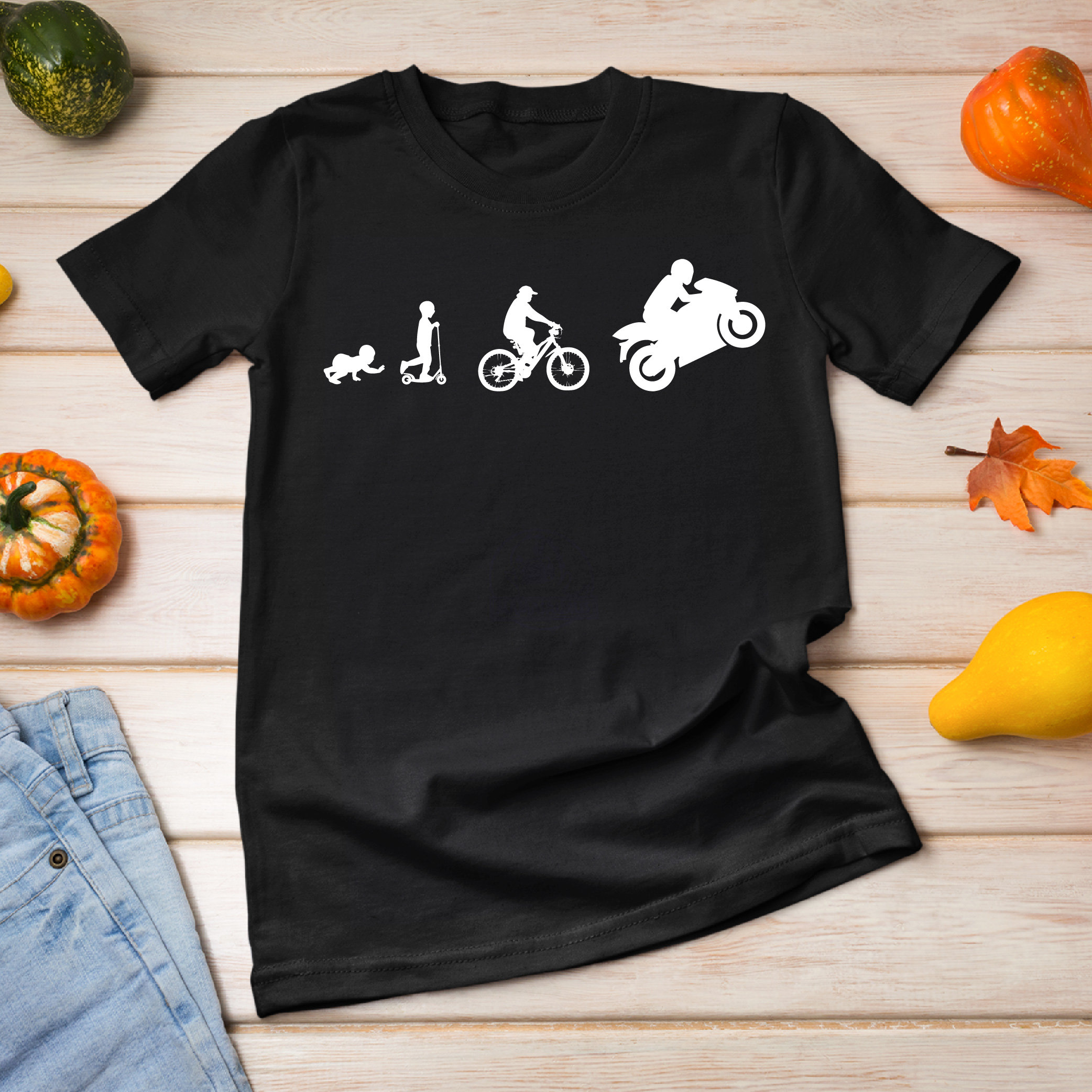 Funny Motorcycle Shirt, Motorcyclist Evolution Tee, Scooter Shirt, Bike ...
