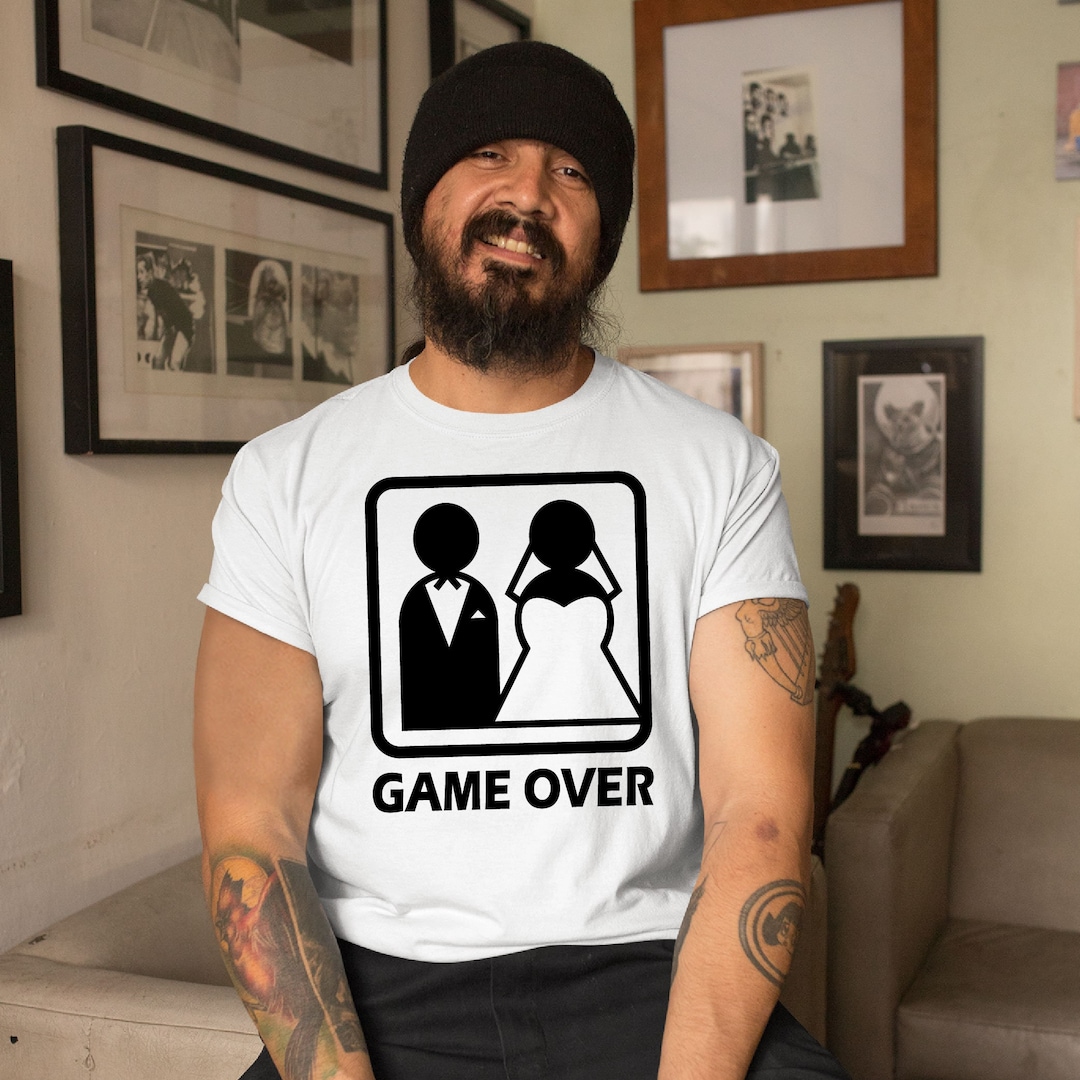 Funny Game Over Marriage Shirt, Married Game Over T-shirt, New Wife Tee ...