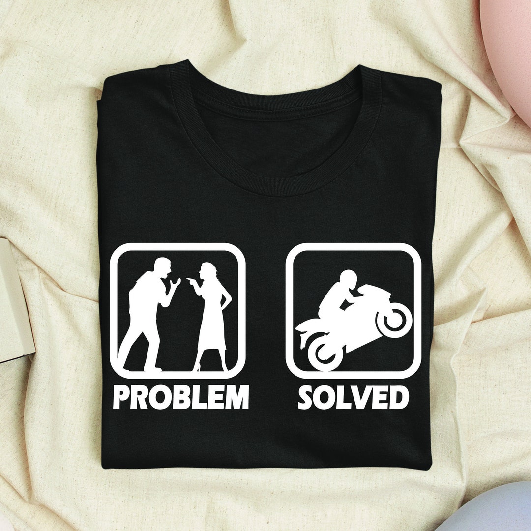 Problem Solver Motorcycle Shirt, Biker Shirt, Gift for Him, Father's ...