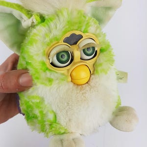 Furby Baby Lime Green WORKING Ultra Rare With Green Eyes Old 1998 ...