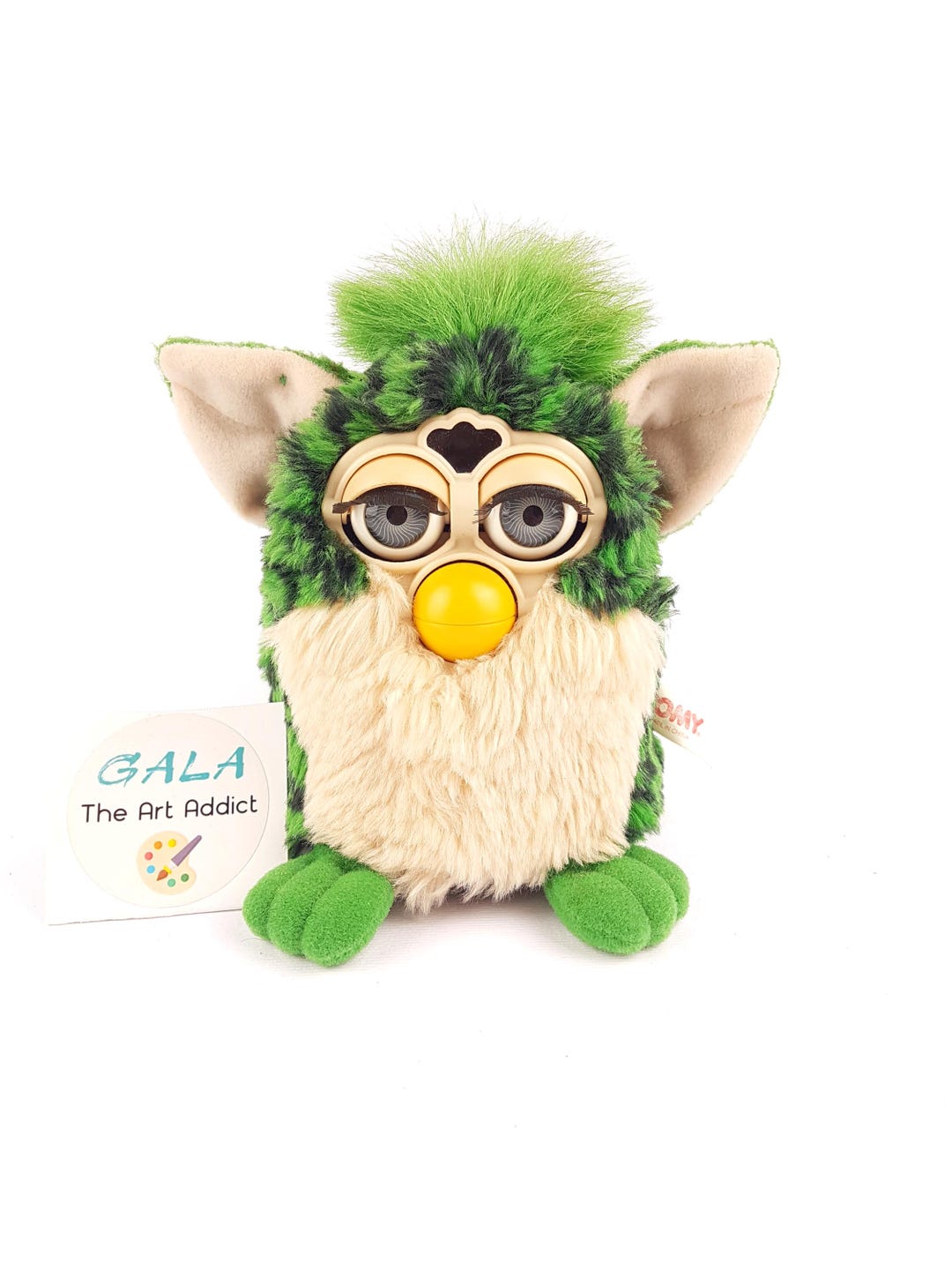 Furby Turtle Green Stripes Rare 1999 WORKING ファービ Old 1998 Furbies ...