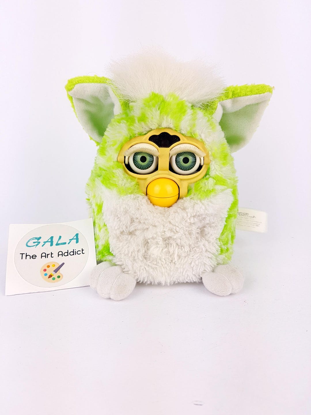 Furby Baby Lime Green WORKING Ultra Rare Old 1998 Babies Speaks English ...