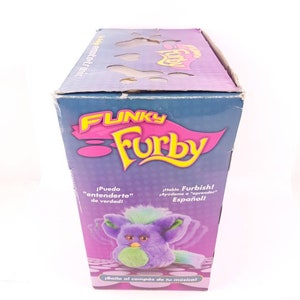 Funky Furby With Box and Spoon 2006 WORKING Purple and Green Ultra Rare ...
