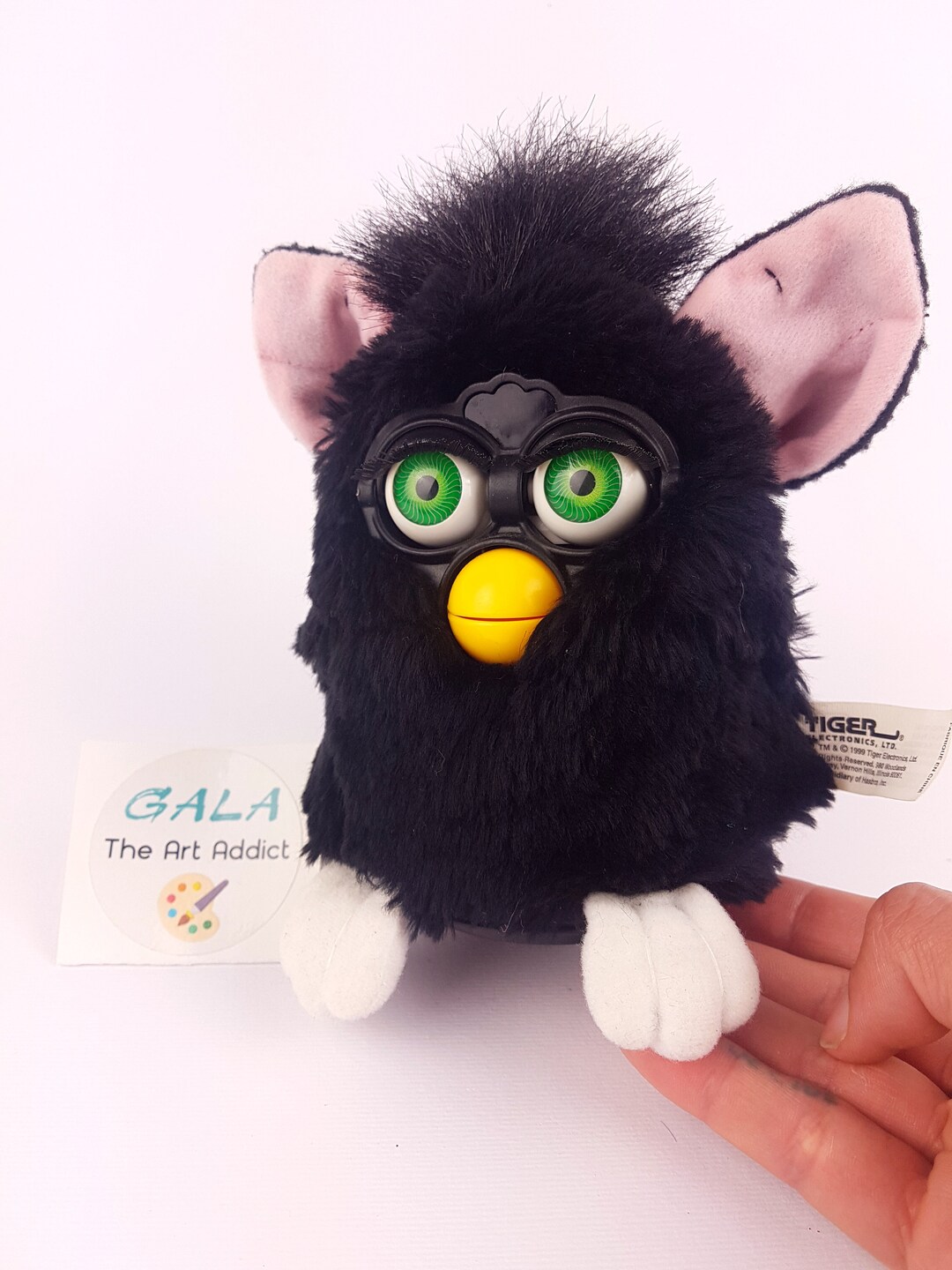 Furby Witch's Cat With Neon Green Eyes Super Rare With Tag WORKING (NO ...