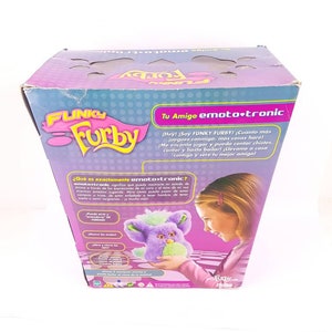 Funky Furby With Box and Spoon 2006 WORKING Purple and Green Ultra Rare ...