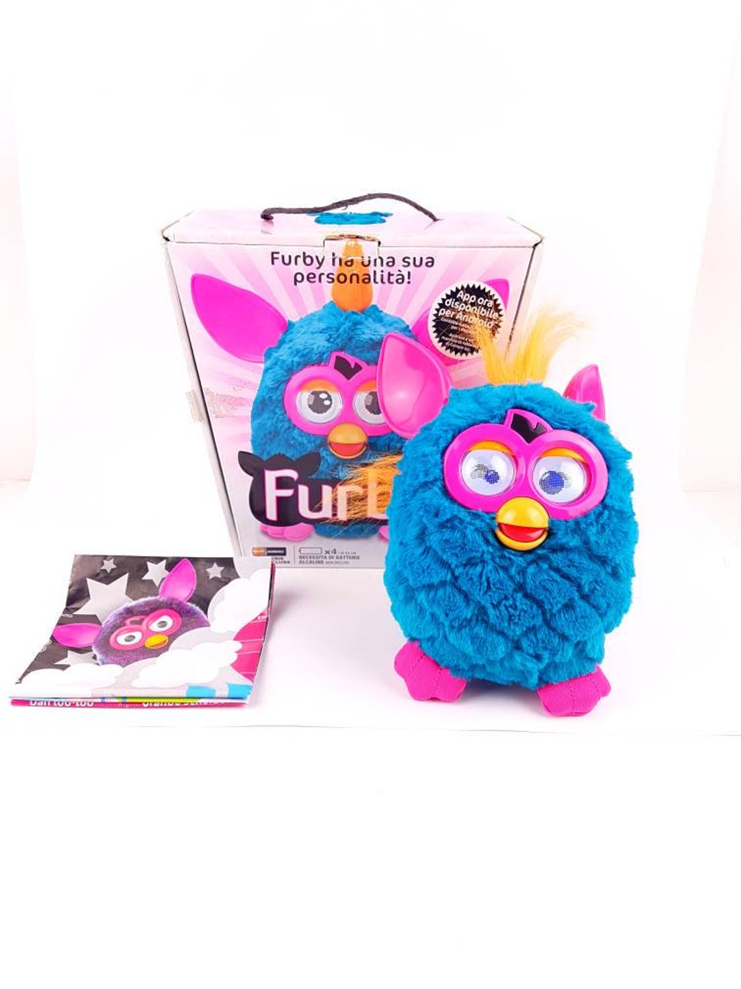 Furby Bermuda 2012 FUNCIONANDO Con Caja Azul, Rosa Y Amarillo Habla ...