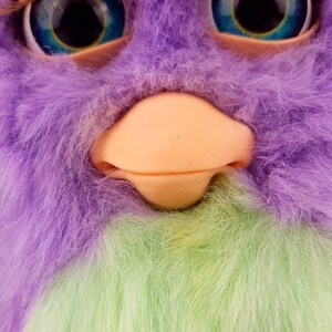 Funky Furby With Box and Spoon 2006 WORKING Purple and Green Ultra Rare ...