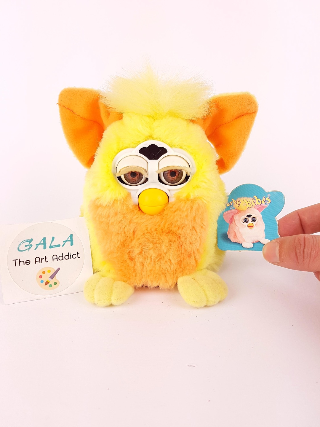 Furby Baby Sunny Yellow WORKING Rare With Tag Old 1998 Furbies Speaks ...