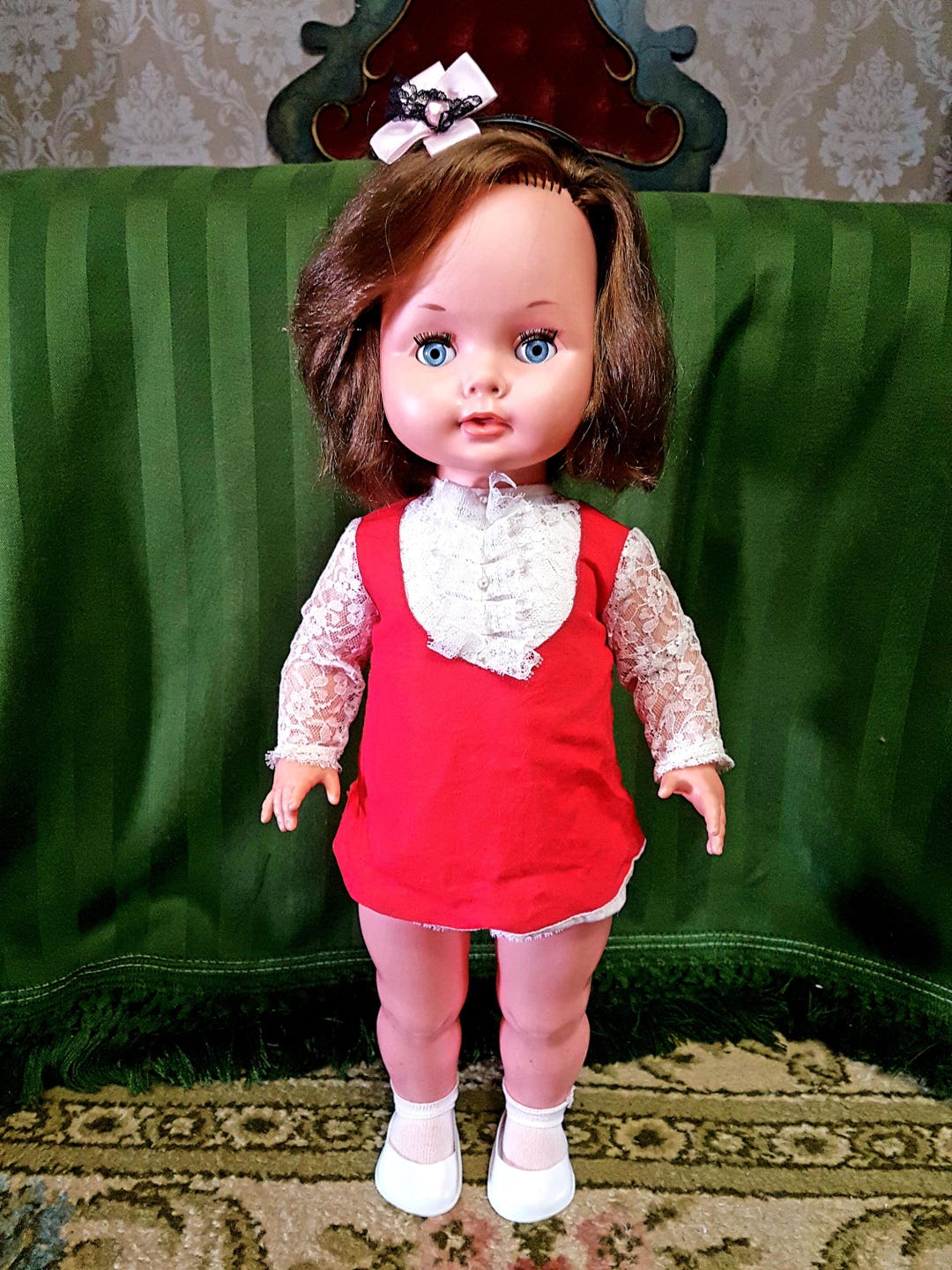 1960s Talking Doll Pull String Lidia NOT WORKING Old Vintage Sleepy ...