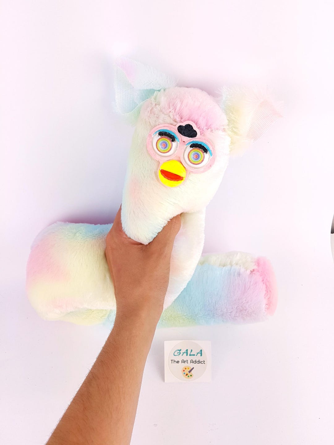 Long Furby Cheap Rainbow Soft Pastel Colours Fur Custom Handmade 3D ...