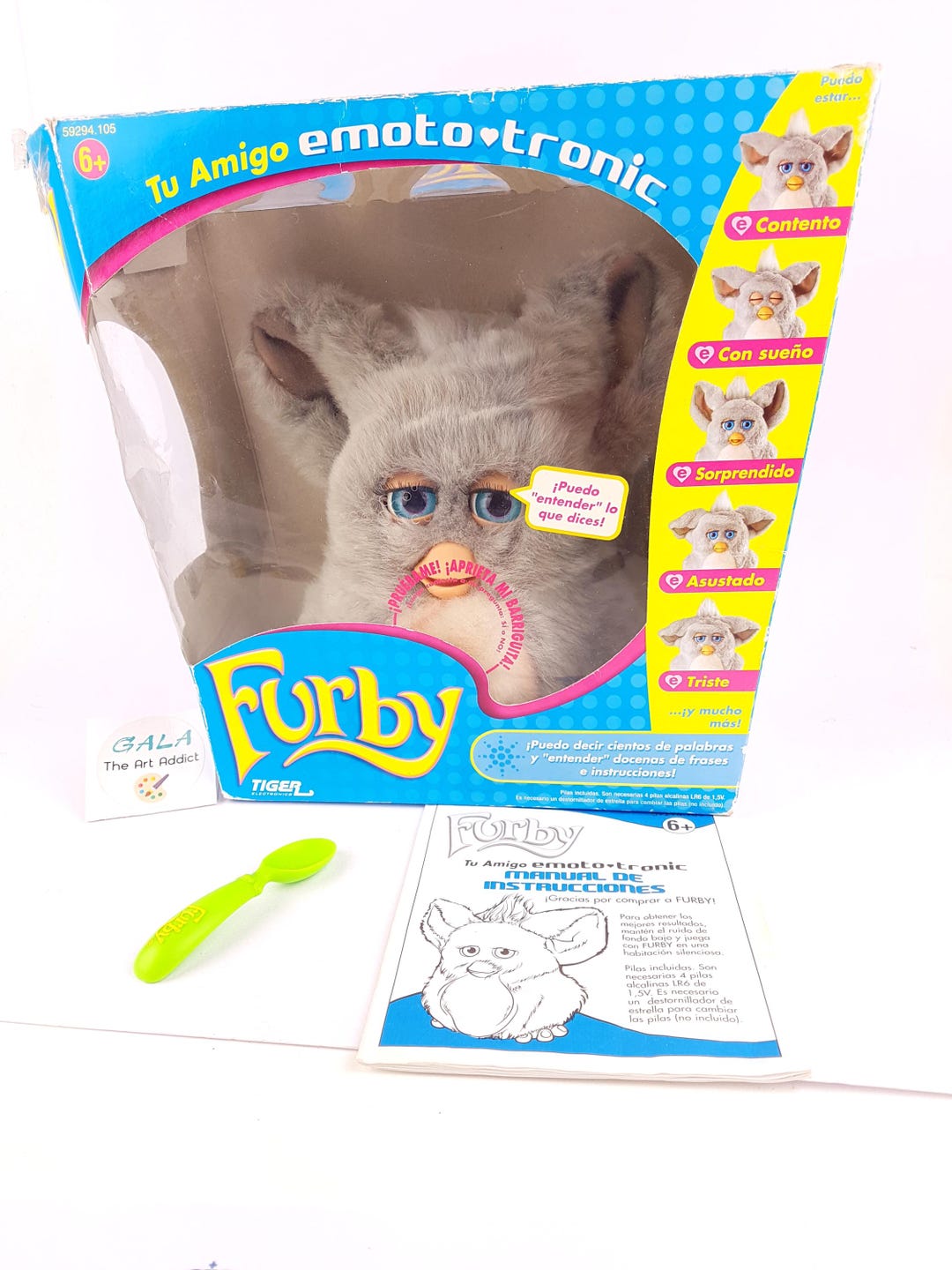Furby Sleepy Pink 2005 WORKING With Box Very Rare ファービ Furby 2 Spanish ...