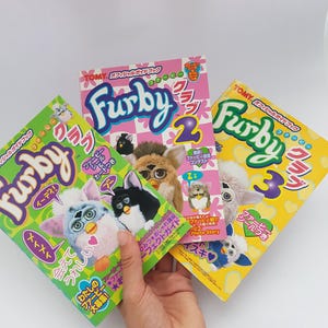 Furby Club Guidebook Official Japanese ULTRA RARE Book 1, 2 and 3 Old ...