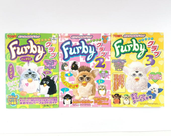 Furby Club Guidebook Official Japanese ULTRA RARE Book 1, 2 and 3 Old ...