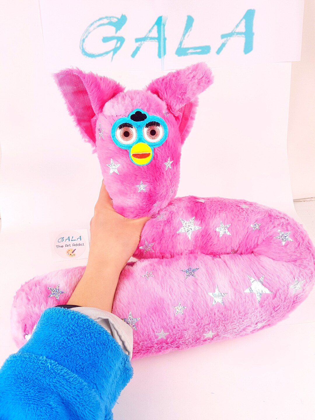Long Furby Cheap Pink With Stars Starry Fur Custom Handmade 3D Printed ...