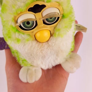 Furby Baby Lime Green WORKING Ultra Rare With Green Eyes Old 1998 ...