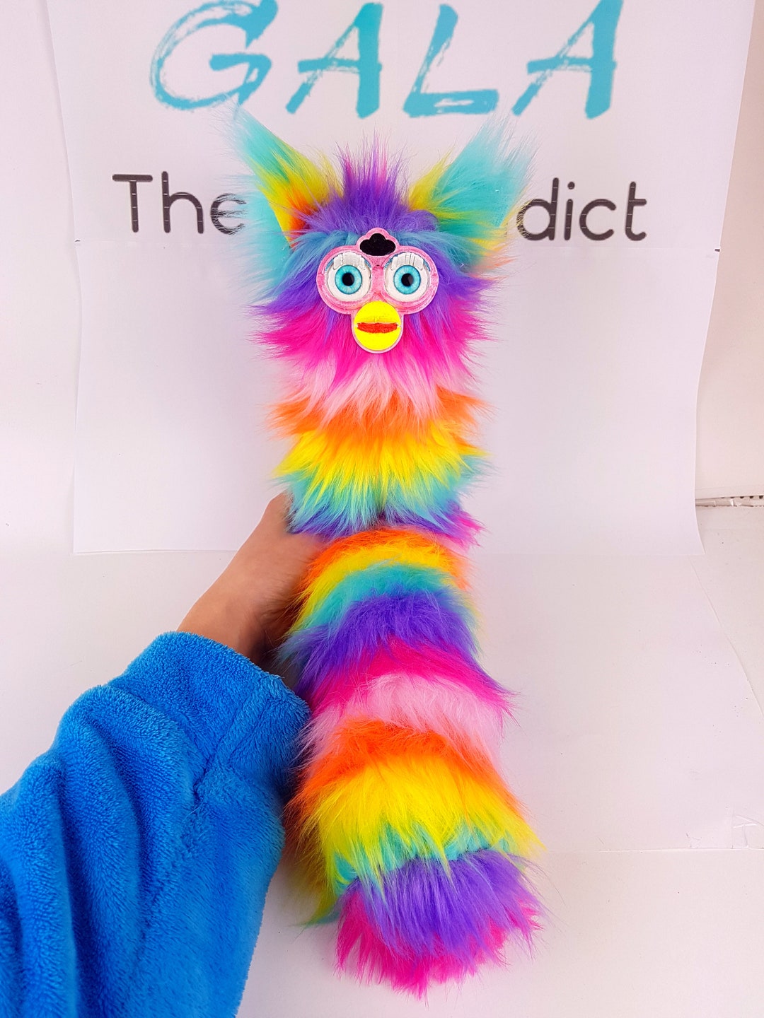 PRE-ORDER Mini Long Furby Rainbow Fur Cheap Custom 3d Printed Faceplate ...