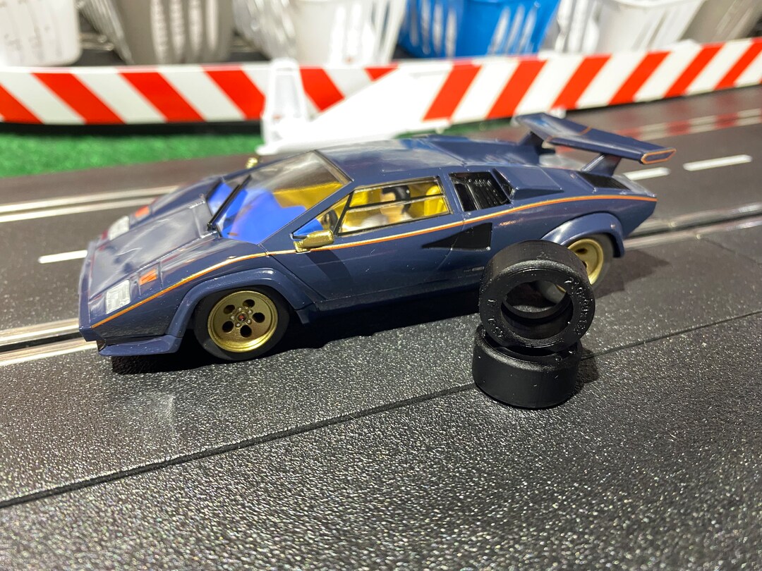 Scalextric Lamborghini Countach Rear Tires (1 Pair, Size 210x90x139/45 ...