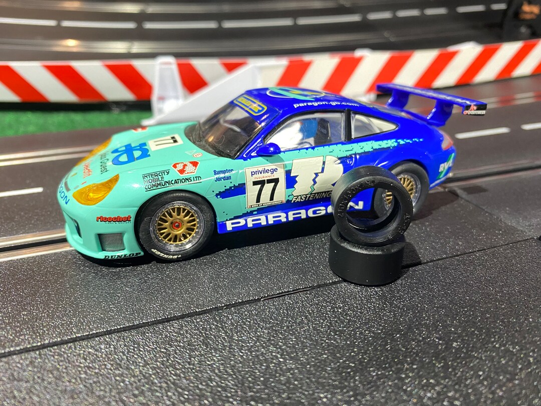 Scalextric Porsche 911 GT3R (thru 2011) Rear Tires (1 Pair, Size ...