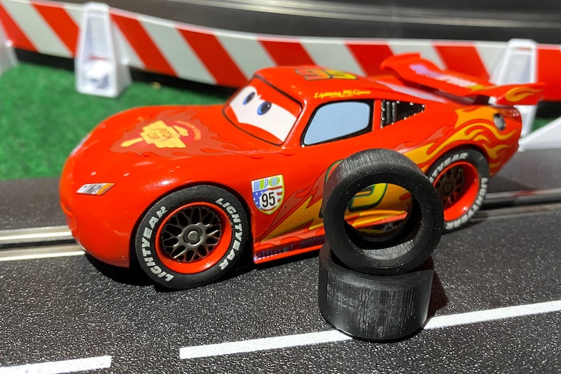 Carrera Disney Lightning Mcqueen Cars 2/NEON Rear Tires (1 Pair) - Etsy