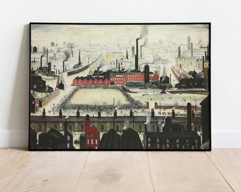 Going to the Match L S Lowry Medici Print - Etsy UK