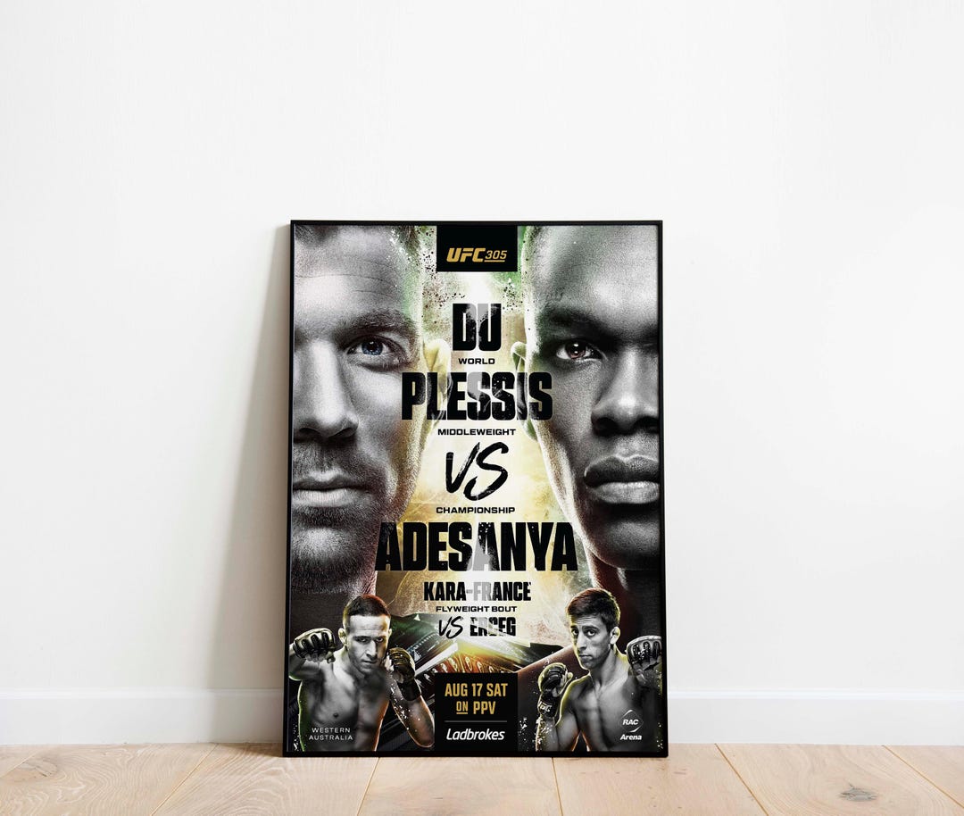 UFC 305 | August 18, 2024 | Du Plessis Vs. Adesanya | Perth, Australia ...