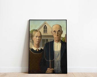AMERICAN GOTHIC GLOSSY Poster Picture Photo Grant Wood - Etsy