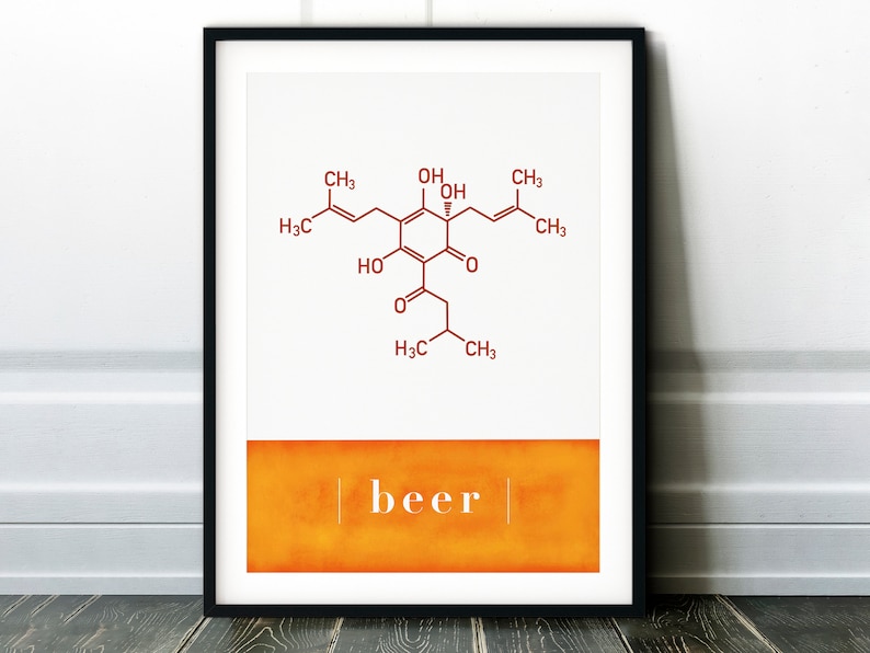 Oxytocin Molecule Chemical Formula Beer Print - Etsy
