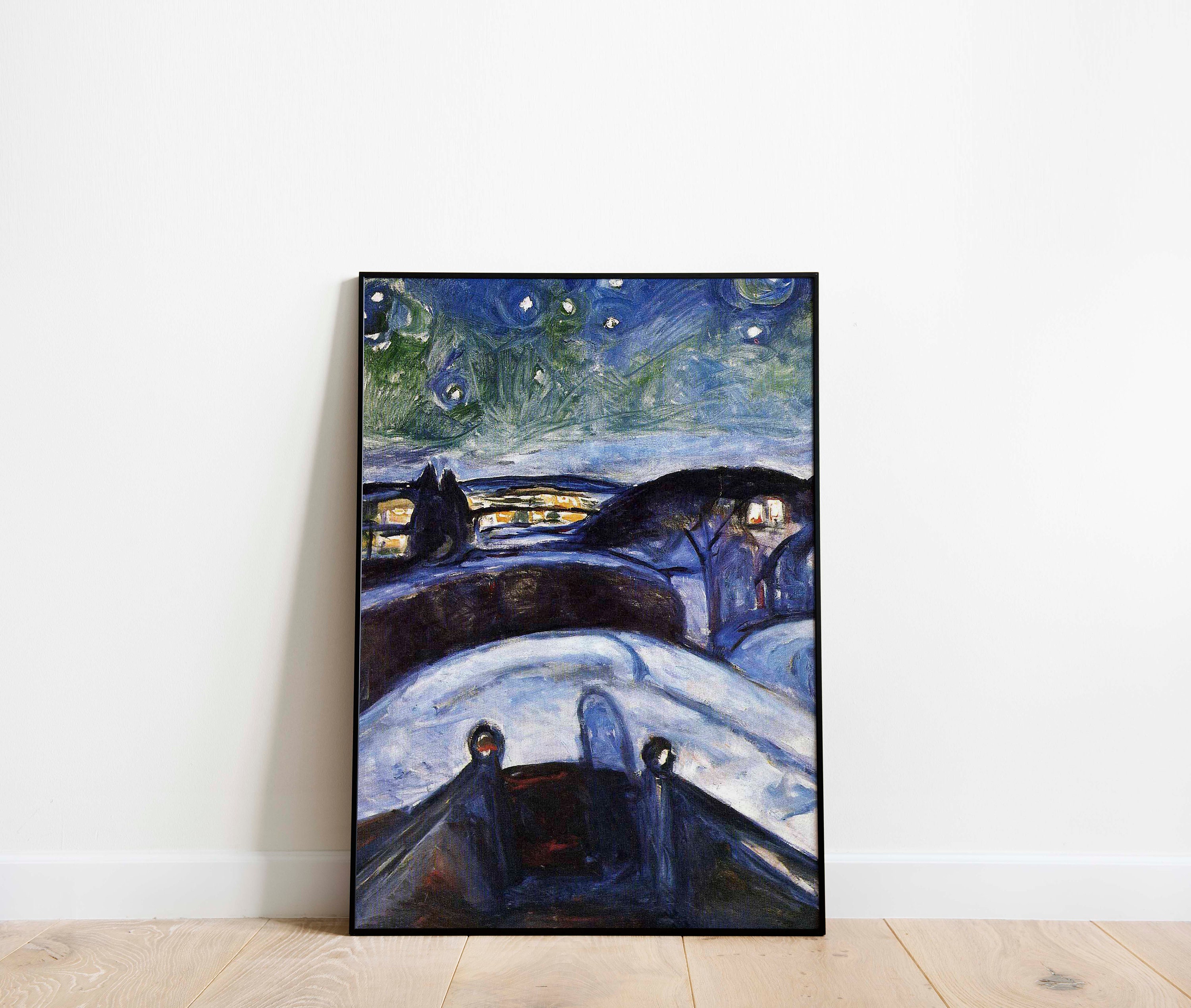 Edvard Munch Starry Night 1893 Print - Etsy
