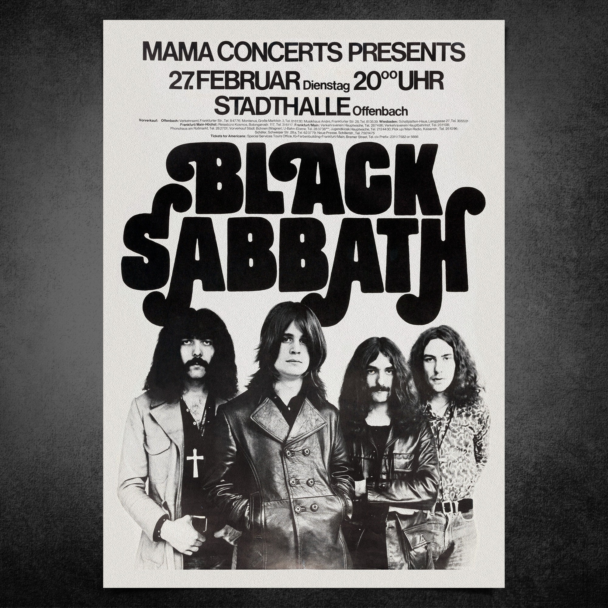 Heavy Metal Concert Poster Rock Art Print A4 and A3 Size - Etsy