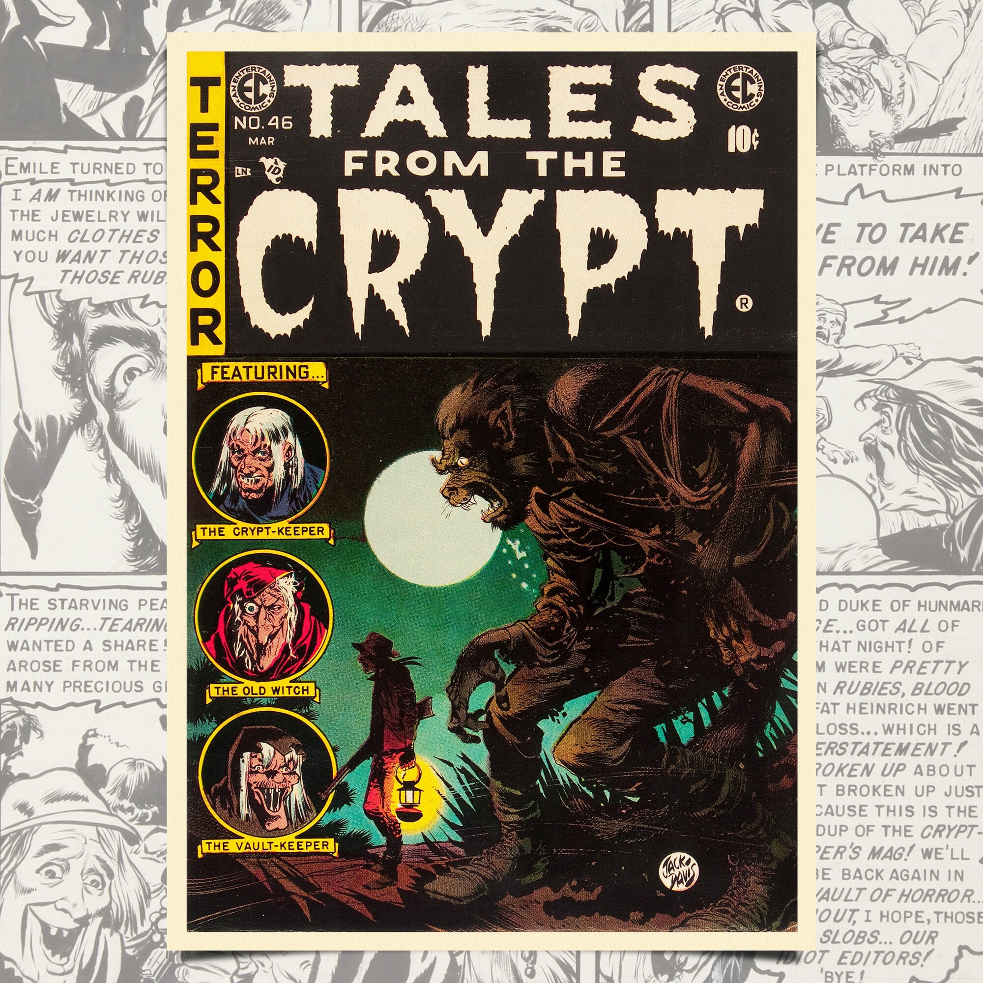 Tales From the Crypt Art Print, Horror Comic, Pulp Magazine, Dime Novel, Penny Dreadful A4 and ...