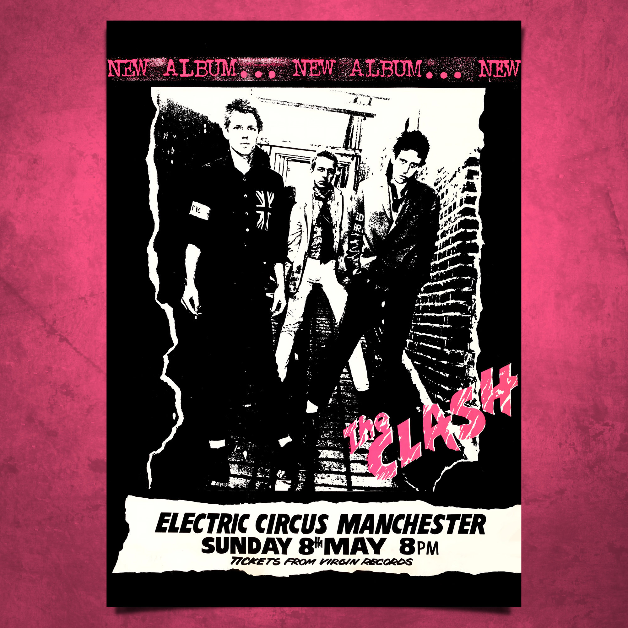 Punk Concert Poster, Live in Manchester, 1977 Concert, UK Punk, Art ...