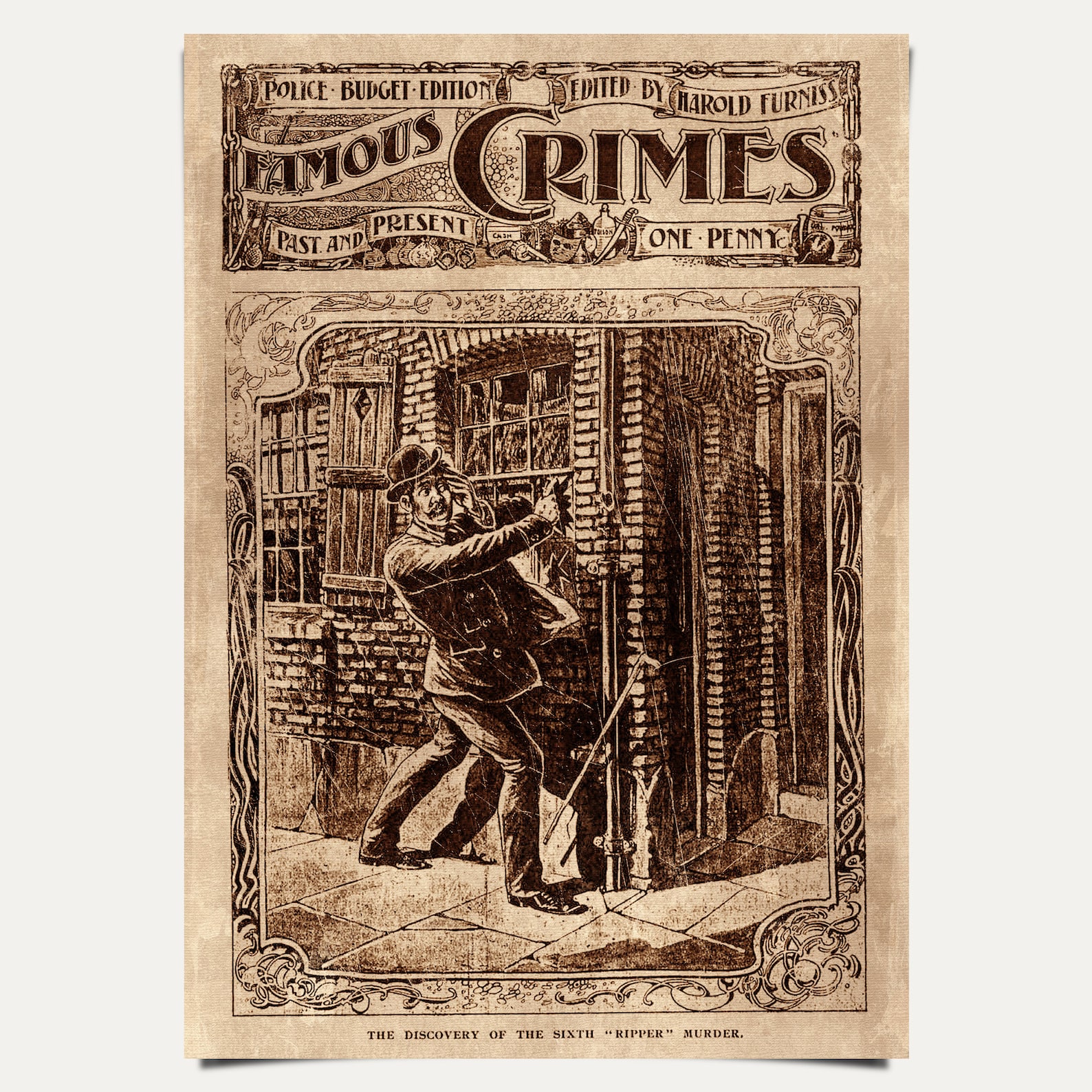 Jack the Ripper Newspaper, Famous Crimes, Whitechapel Murders, Vintage ...