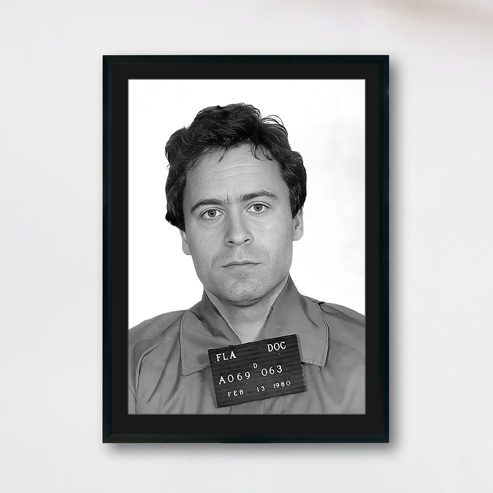 Ted Bundy Police Mugshot, Serial Killer Photo, Vintage Style Art Print ...