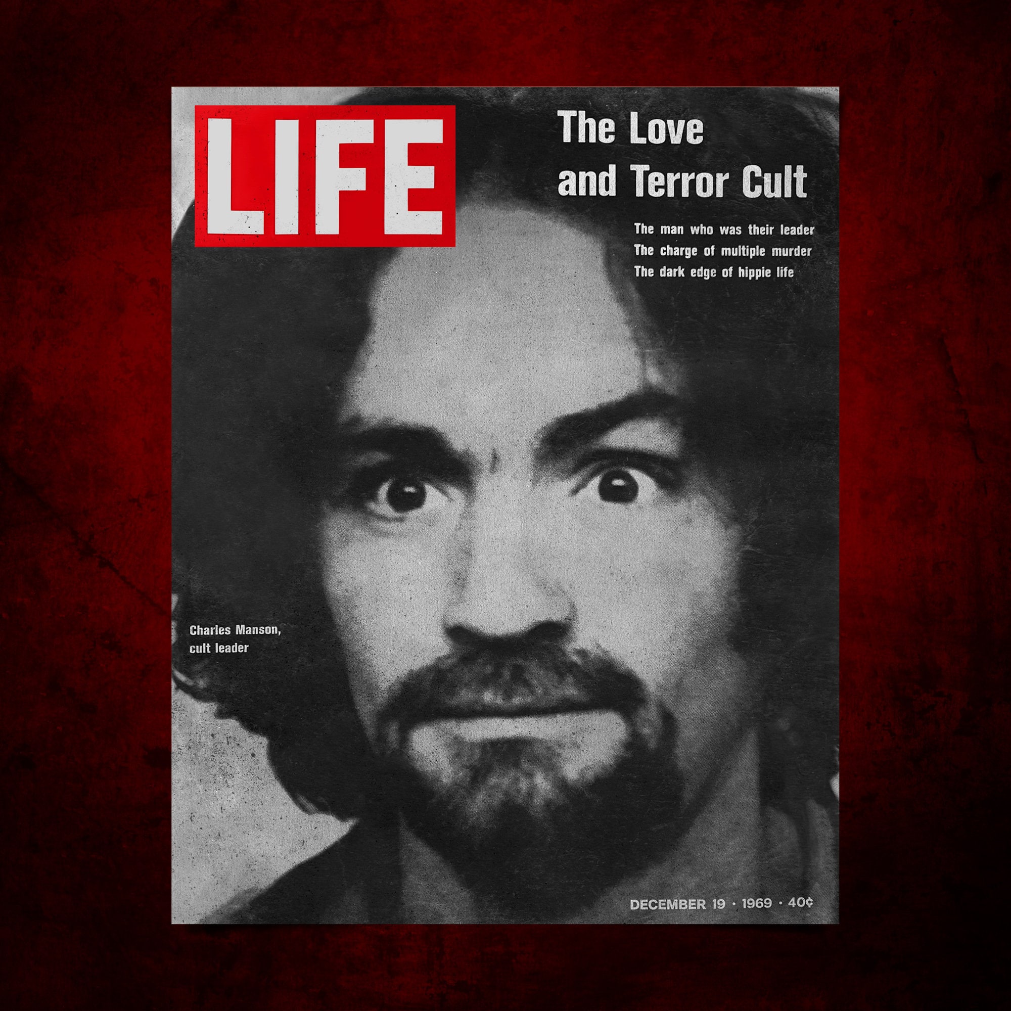 Charles Manson Life Magazine Cover, Serial Killer Art Print - 8x10" and ...