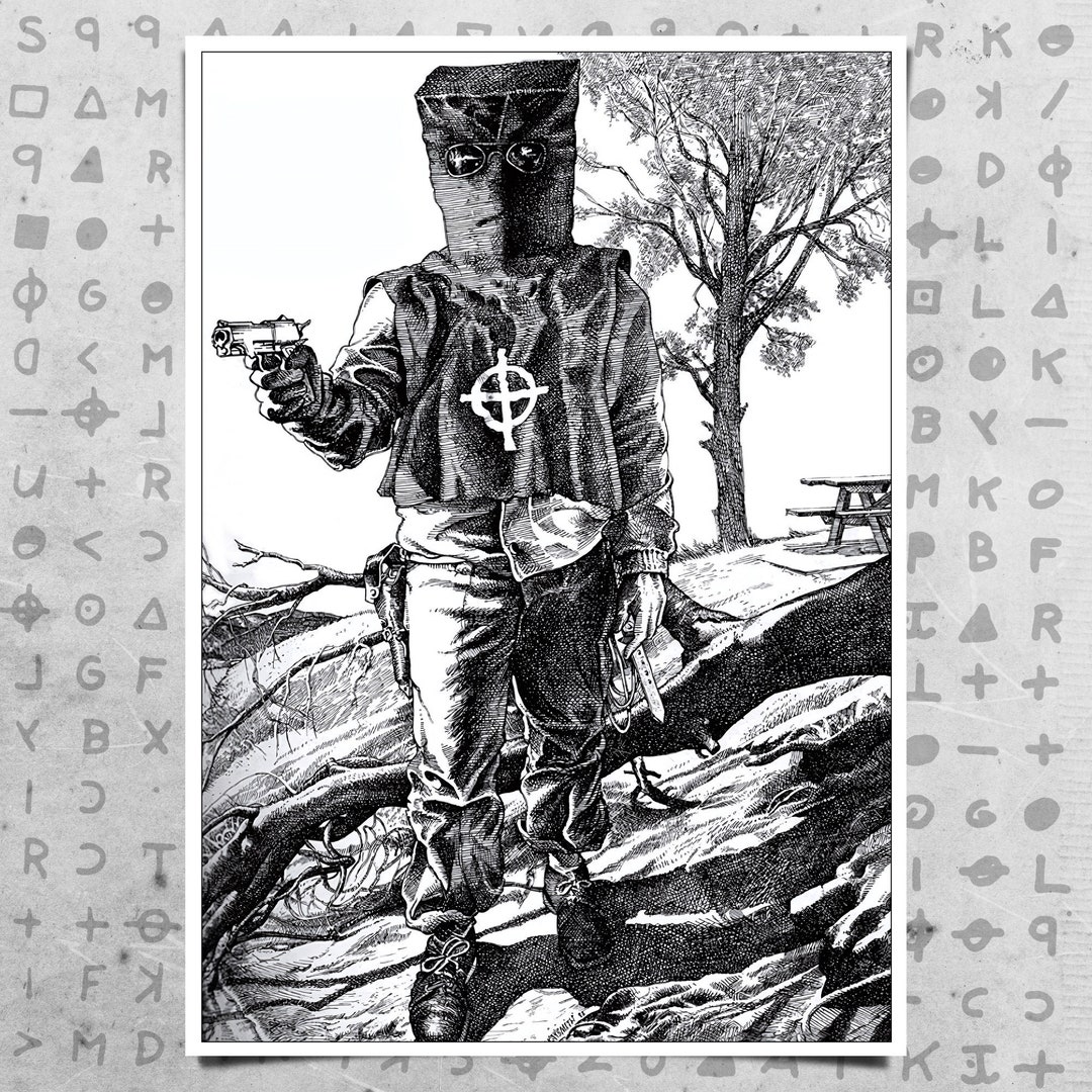 Zodiac Killer Sketch, Serial Killer, True Crime Art Print A4 Size - Etsy