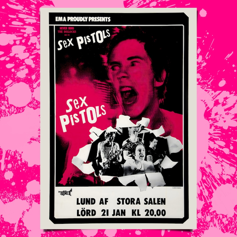 Punk Rock Concert Poster, Punk Flyer, Art Print A4 and A3 Size - Etsy