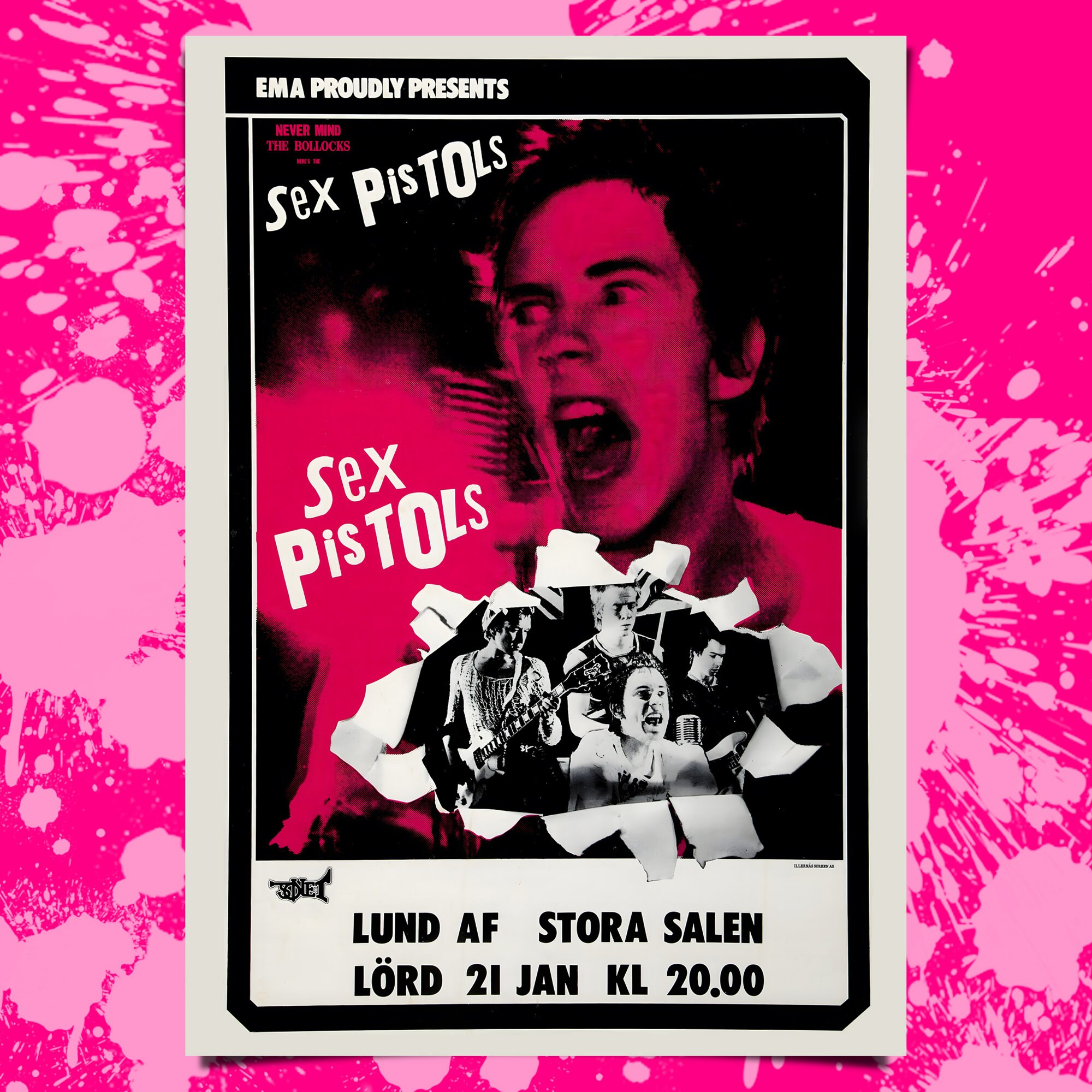 Punk Rock Concert Poster, Punk Flyer, Art Print A4 and A3 Size - Etsy