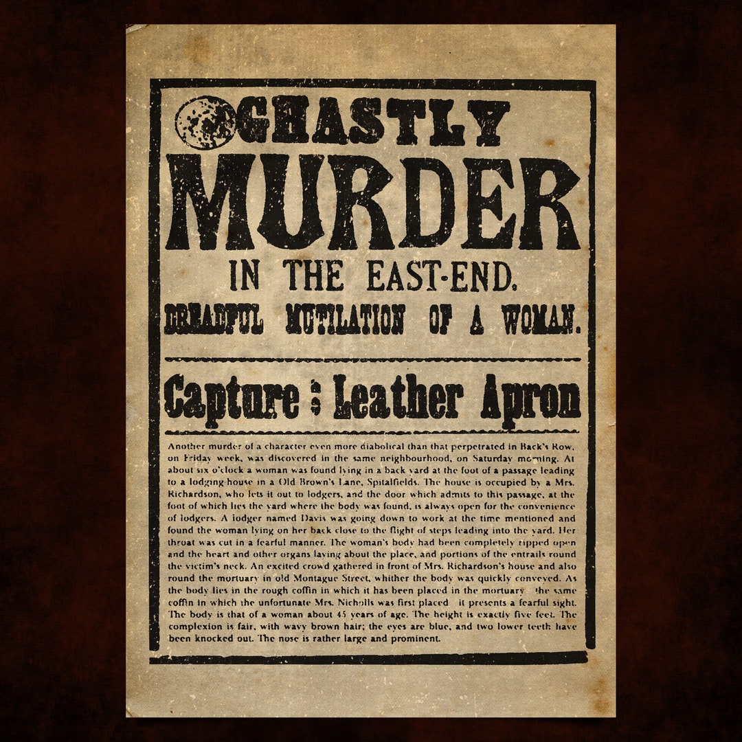 Jack the Ripper, Whitechapel Murders, Newspaper, Serial Killer, Vintage ...