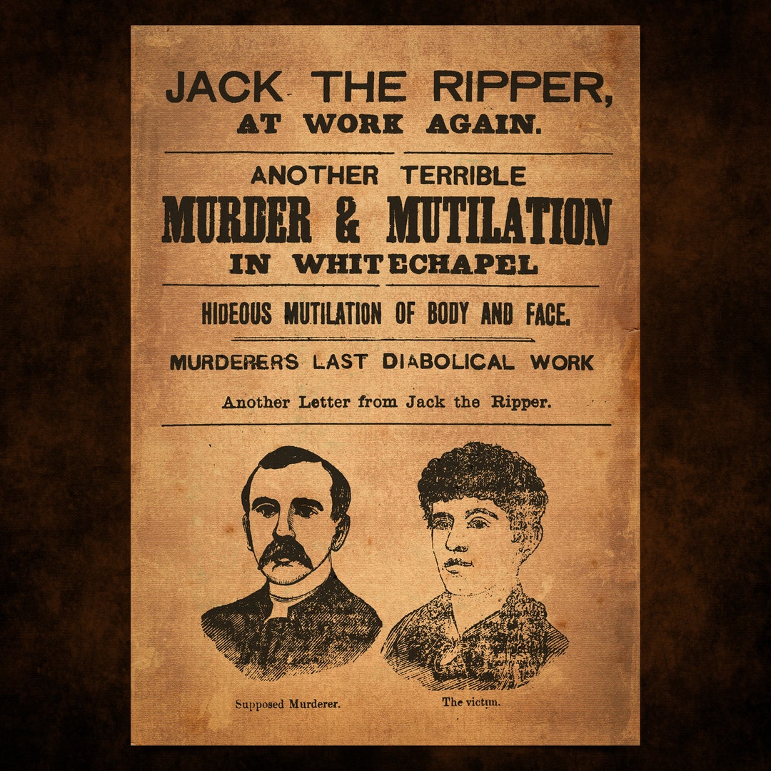 Jack the Ripper, Whitechapel Murders, Newspaper, Serial Killer, Vintage ...