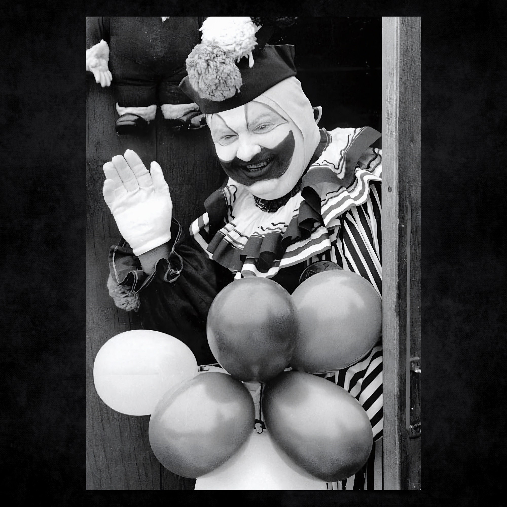 John Wayne Gacy Smiling Pogo The Clown Serial Killer Art Print A4 Size