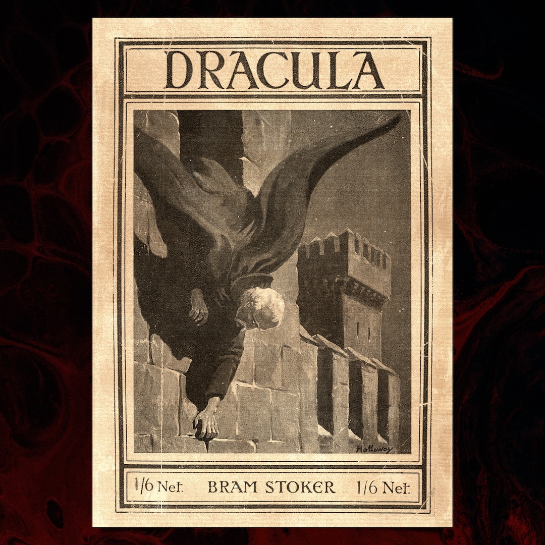 Dracula, Bram Stoker, Vampire, Book Cover Illustration, Gothic Art Print A4 Size - Etsy