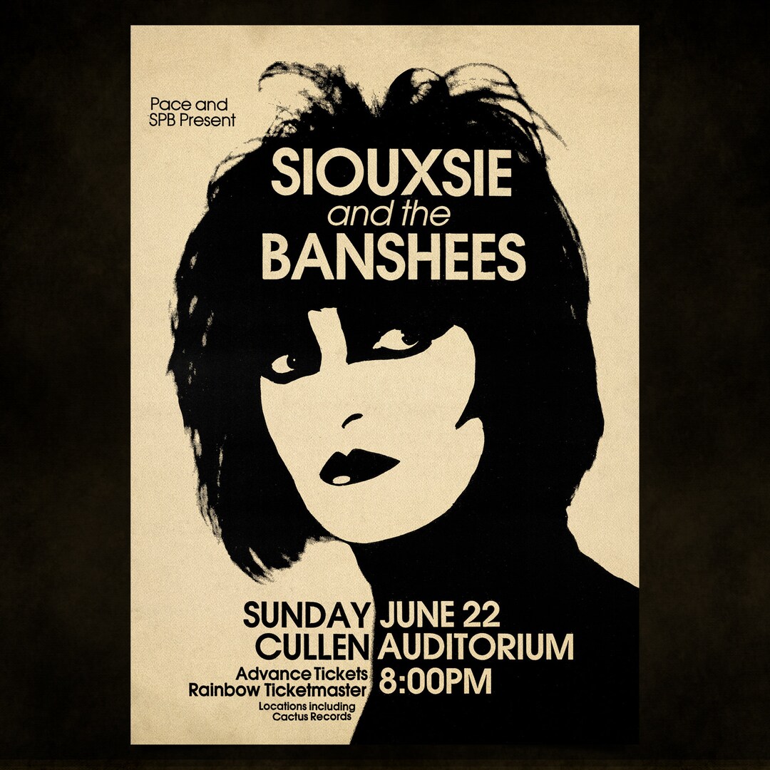 Punk Concert Poster, 1970's Goth Rock Flyer, Art Print - A4 and A3 Size ...