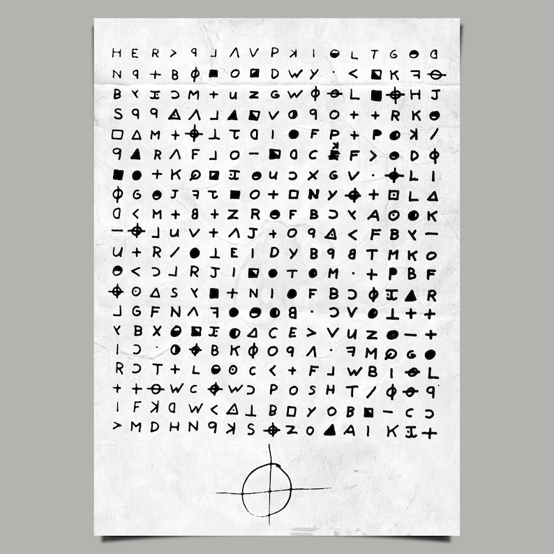 Zodiac Killer Cipher Serial Killer Art Print A4 Size - Etsy