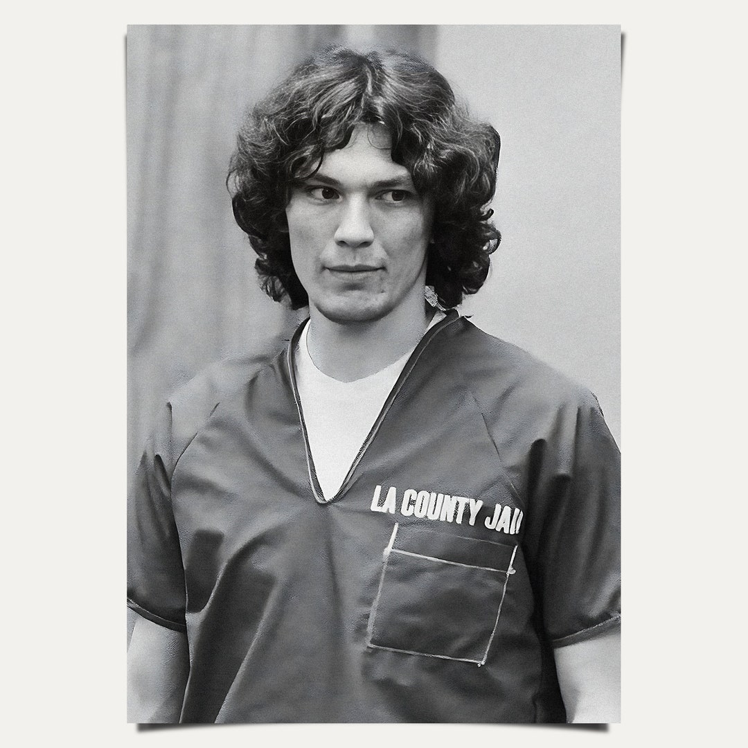 Richard Ramirez, the Night Stalker, 1986 Trial Photo, Serial Killer Art Print - A4 Size - Etsy