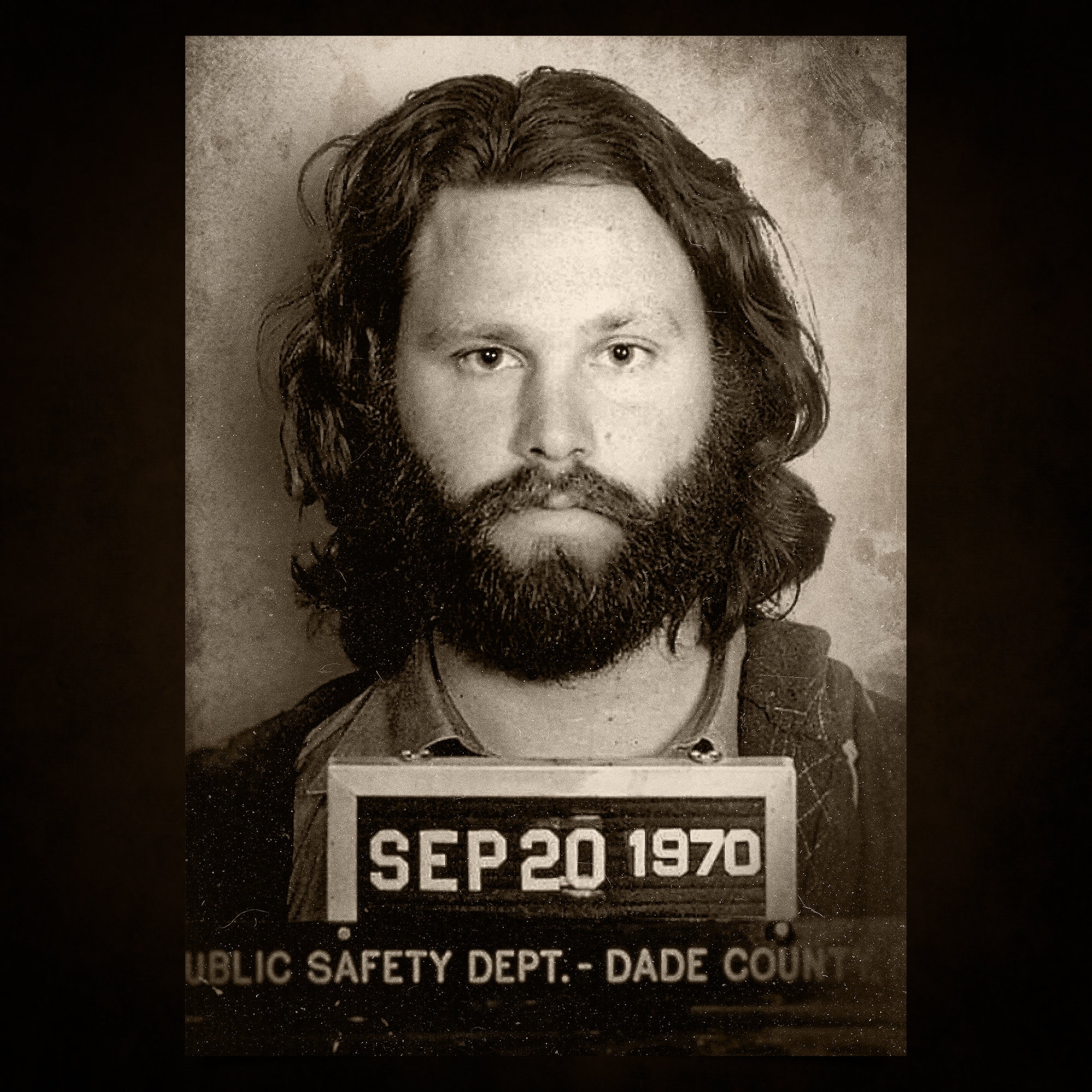 Jim Morrison Police Mugshot Photo Art Print, the Doors, A4 and A3 Size ...