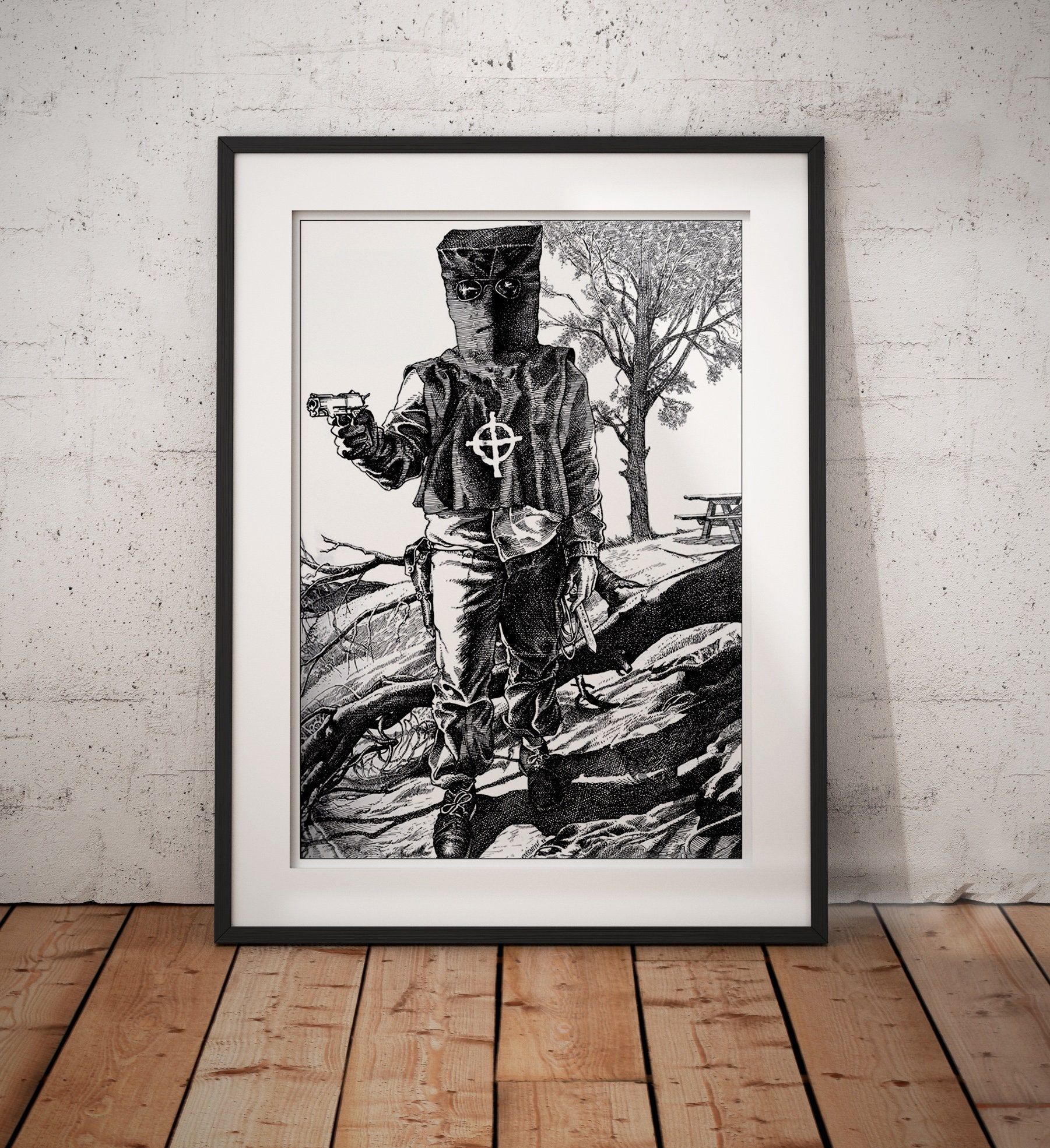 Zodiac Killer Sketch Serial Killer True Crime Art Print A4 - Etsy