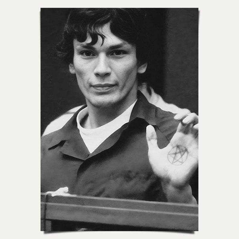 The Night Stalker, Richard Ramirez Pentagram, Serial Killer Art Print ...