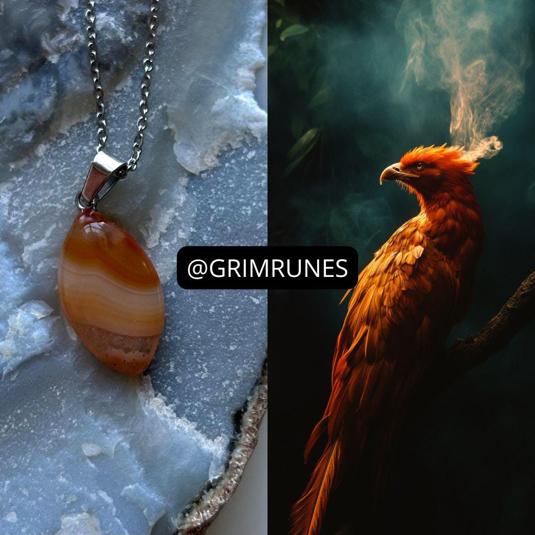 Phoenix Spirit Companion Spirit Vessel Magic Necklace - Etsy