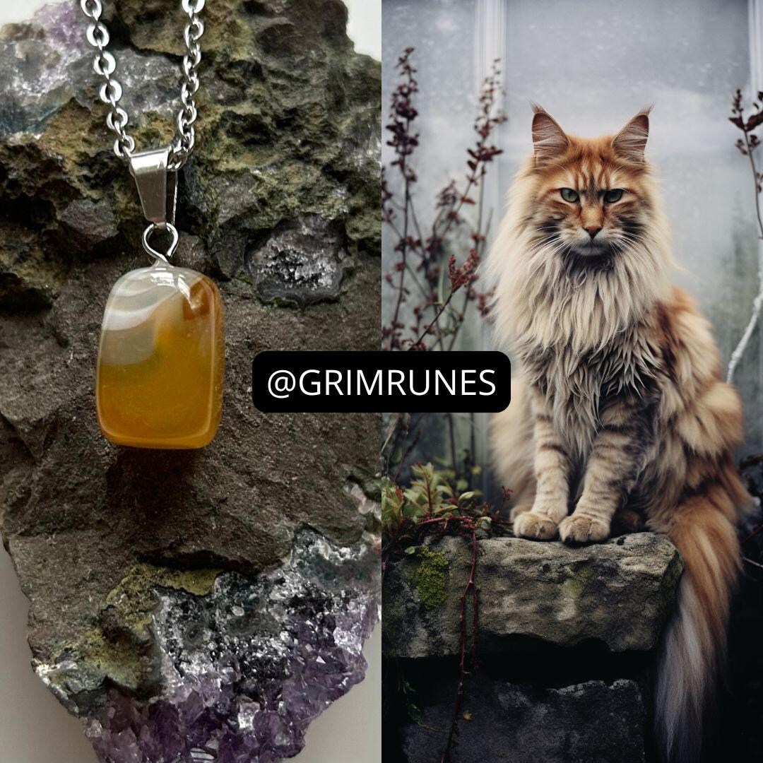 Feline Spirit Companion Feline Spirit Vessel Magic Necklace - Etsy