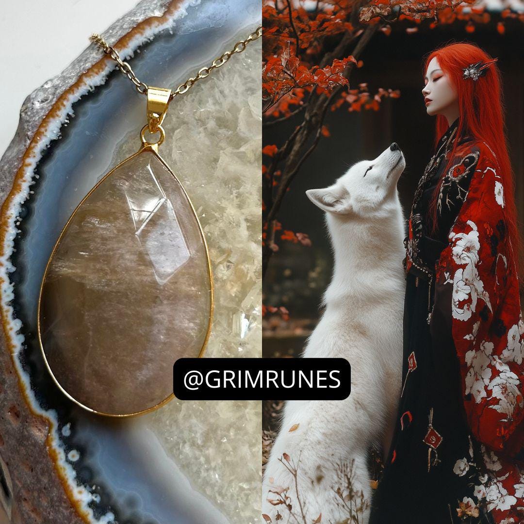 Kitsune Spirit Companion Kitsune Spirit Vessel Magic Necklace - Etsy